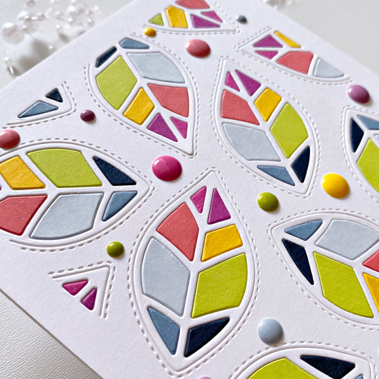 Leafy Background A2 Cover Plate – A Pocket Full of Happiness